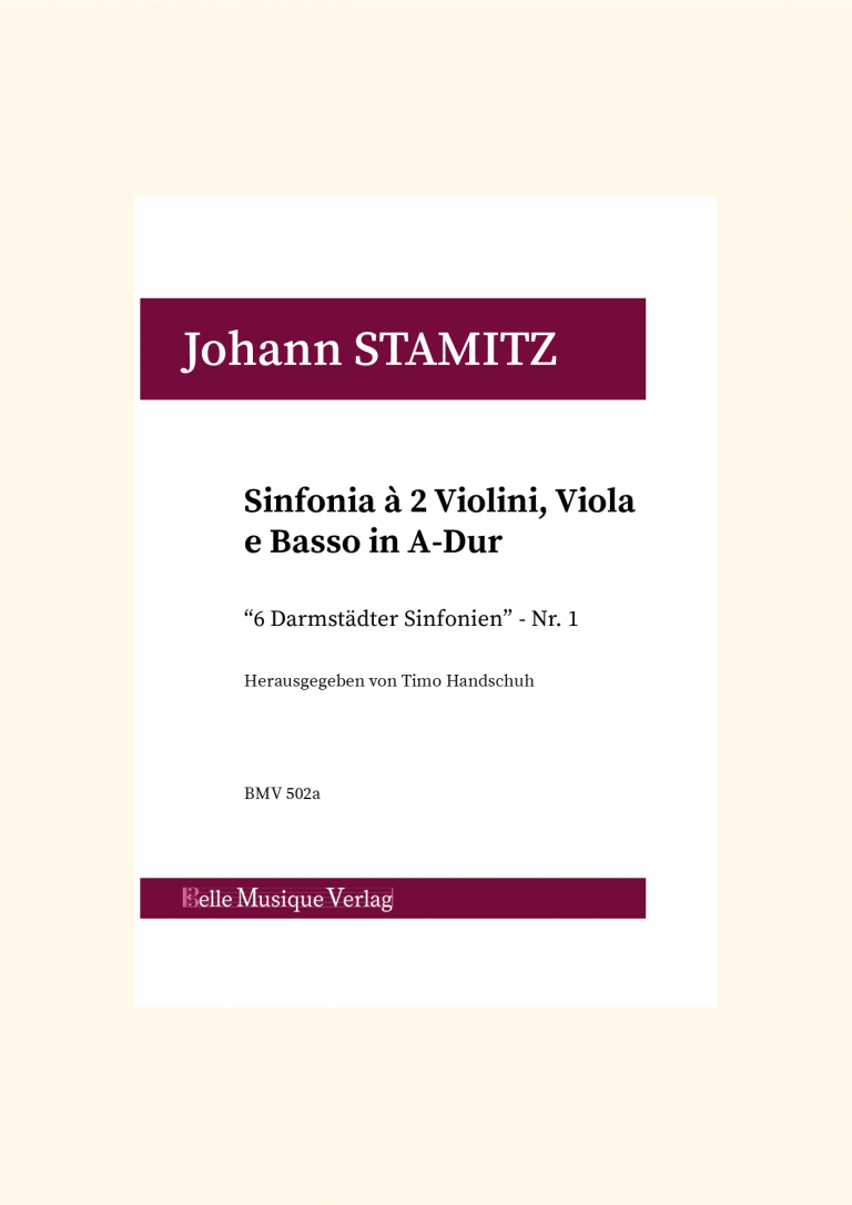 Stamitz: Sinfonia à 2 Violini, Viola e Basso in A-Dur – Belle Musique ...